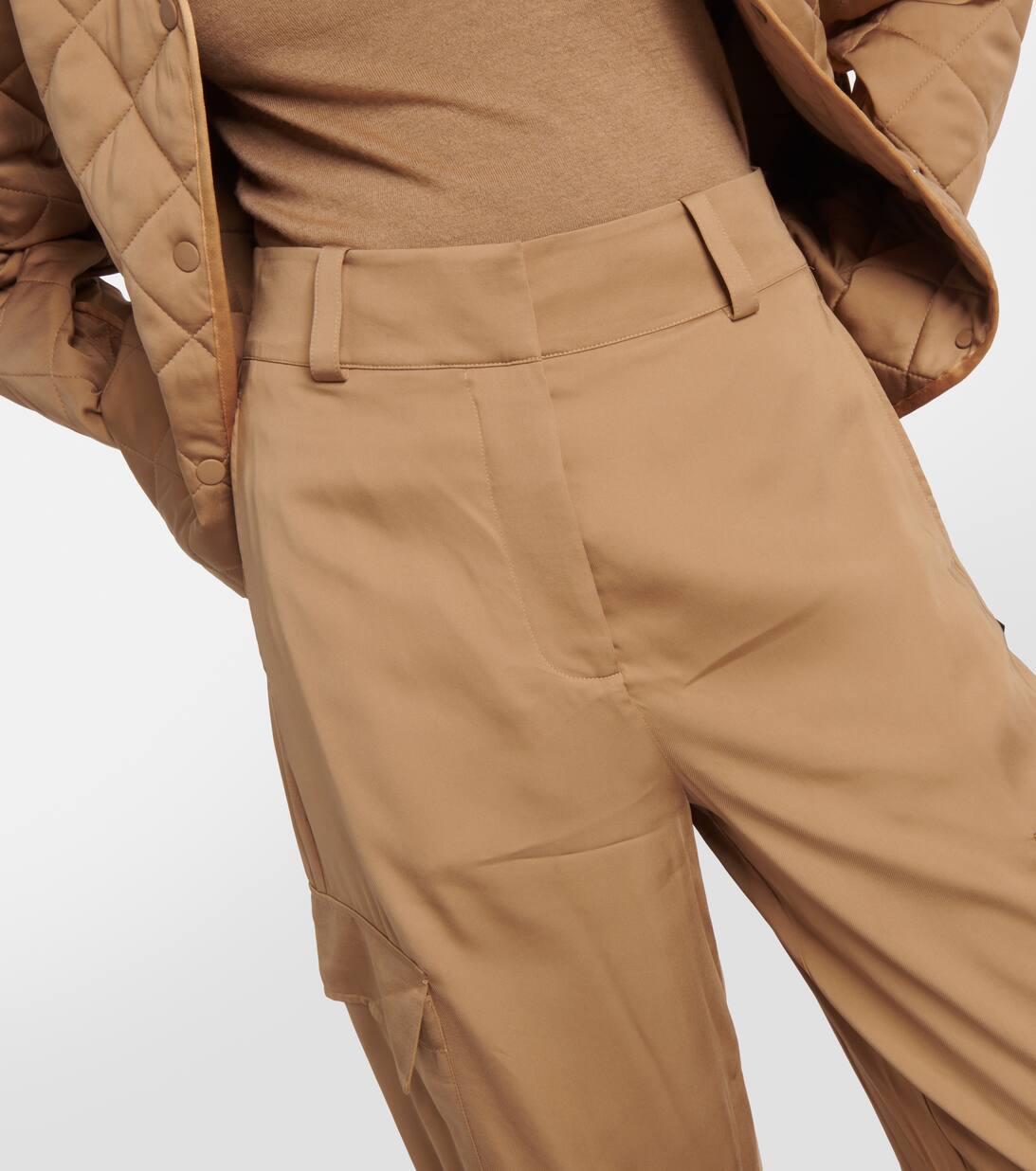 Treveris High Rise Tapered Pants in Brown - Joseph | Mytheresa
