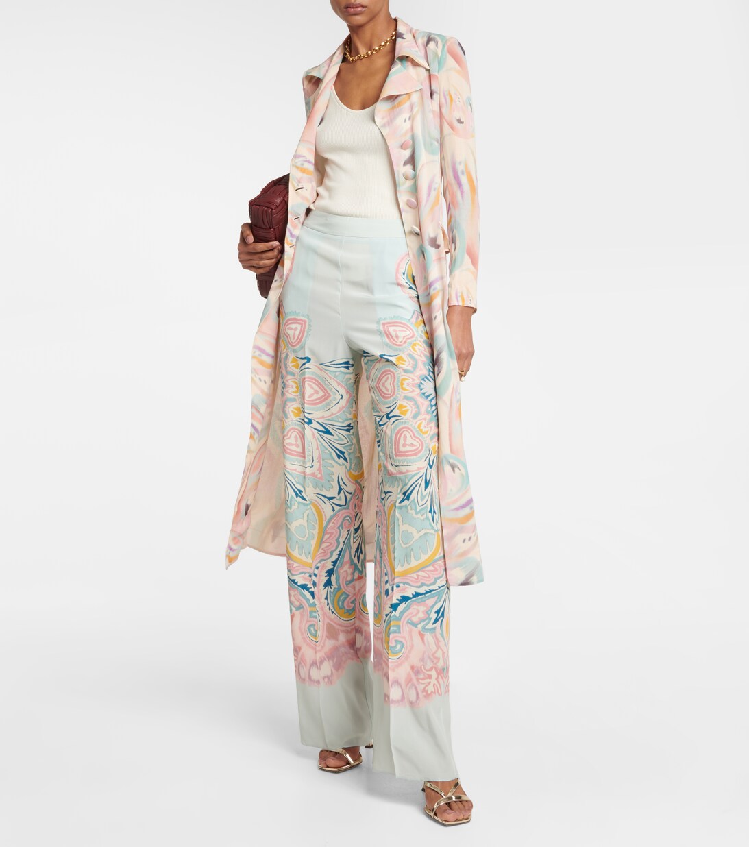 Printed Silk Coat in Multicoloured - Etro | Mytheresa