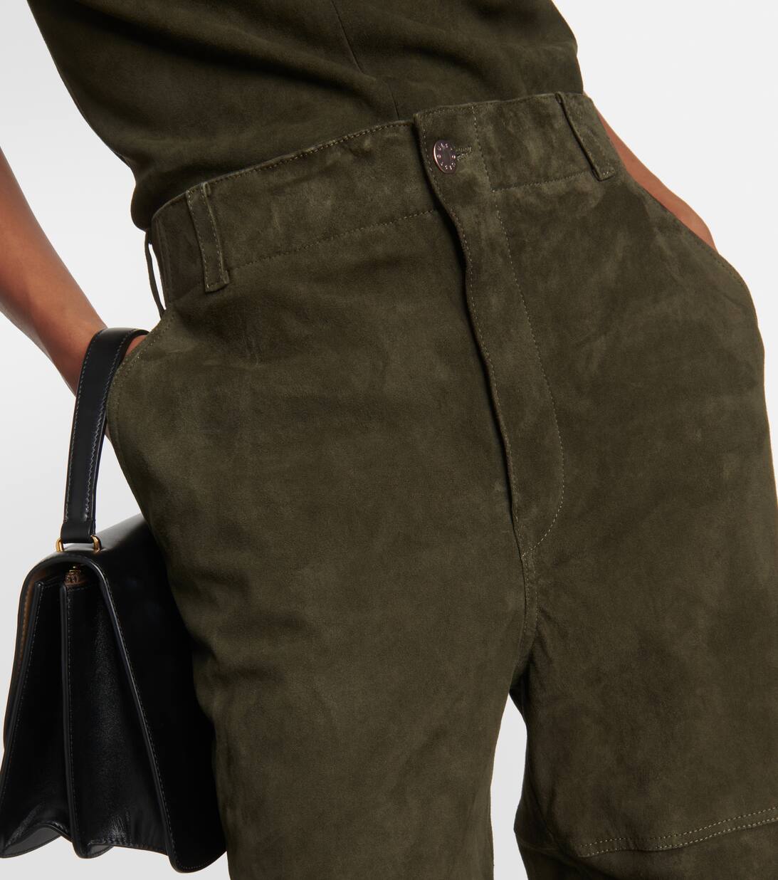 Axel Suede Cargo Pants in Green - Stouls | Mytheresa