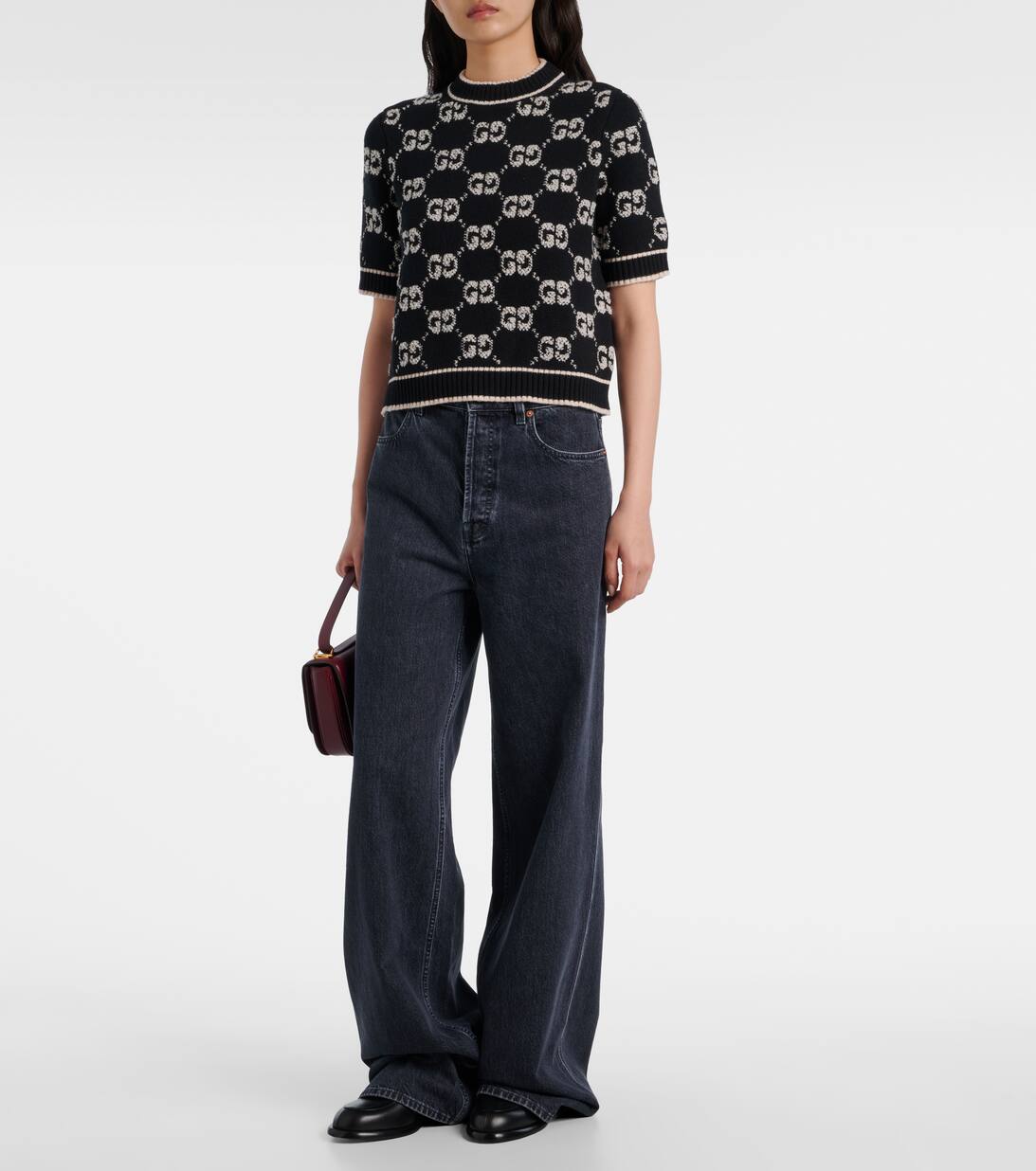 Top GG Aus Boucle in Schwarz - Gucci | Mytheresa