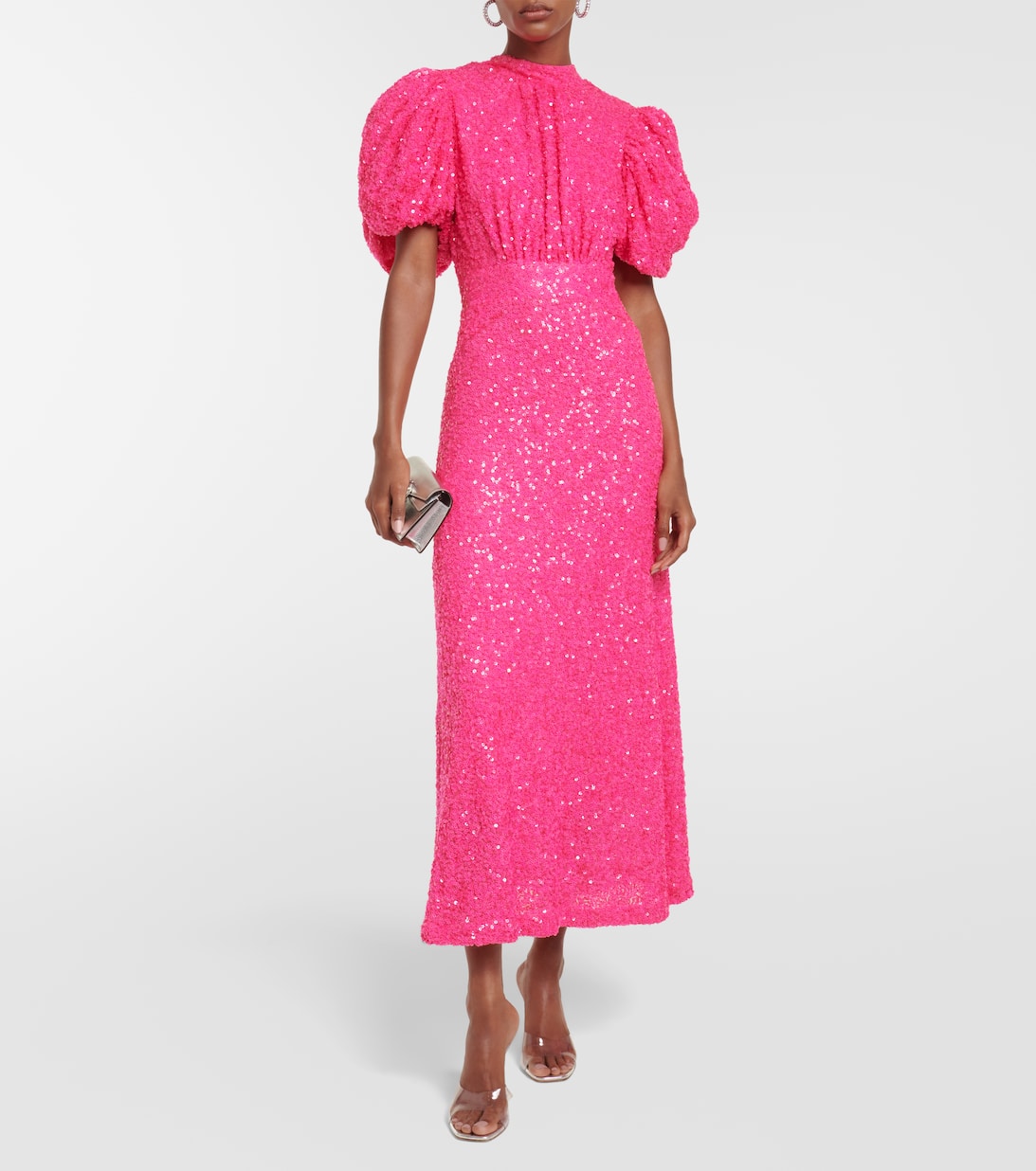Sequined Maxi Dress in Pink - Rotate Birger Christensen | Mytheresa