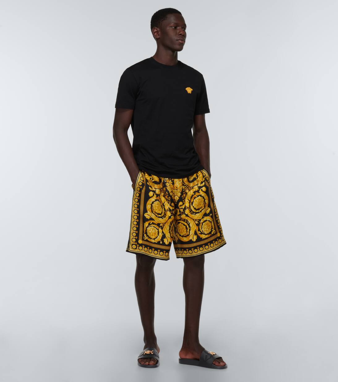 Medusa Slides in Black - Versace | Mytheresa