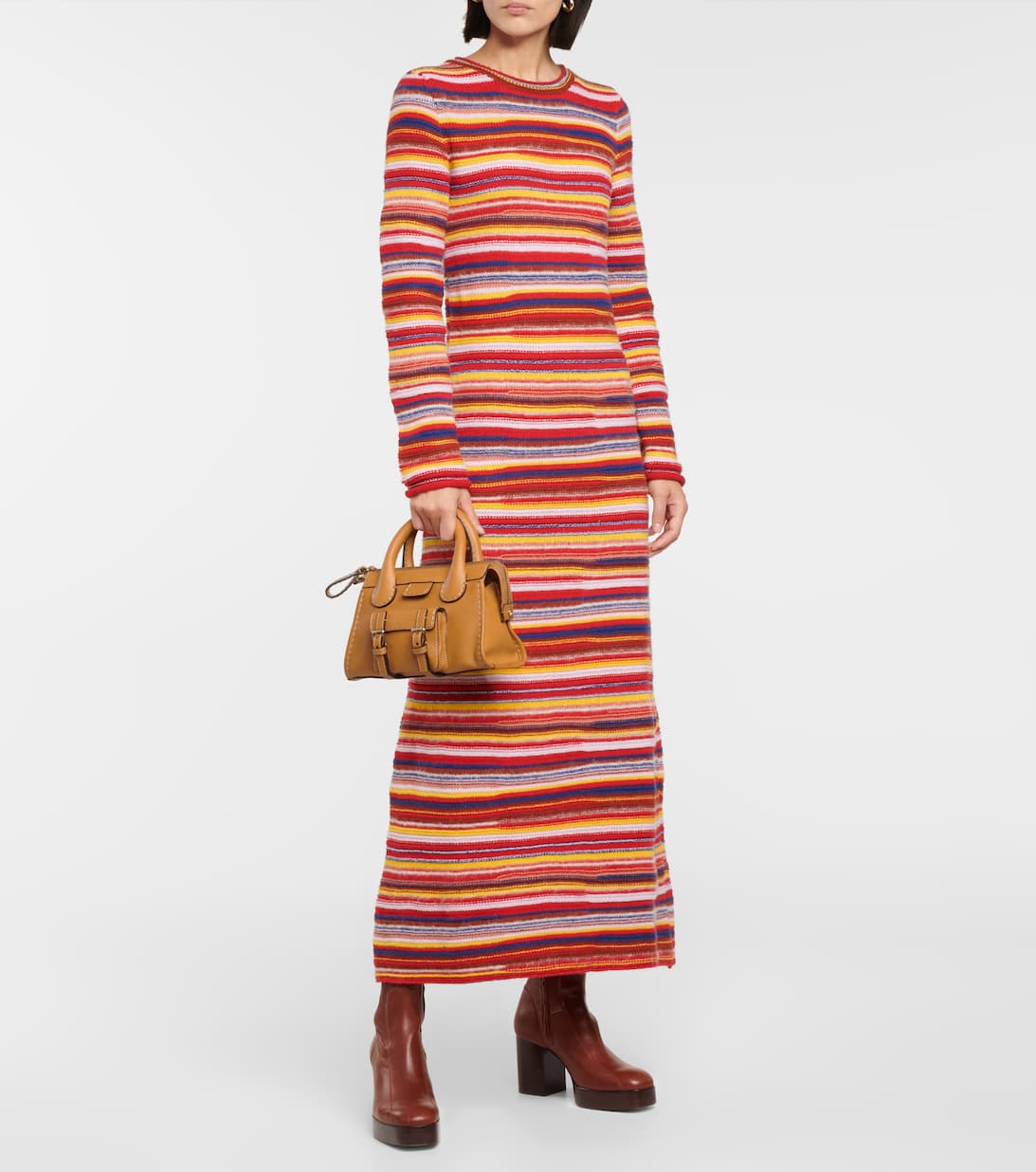 Edith Mini Leather Tote in Brown - Chloe | Mytheresa