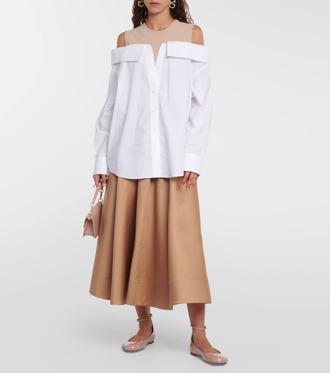 Tan Go Patent Leather Ballet Flats in Neutrals - Valentino Garavani ...