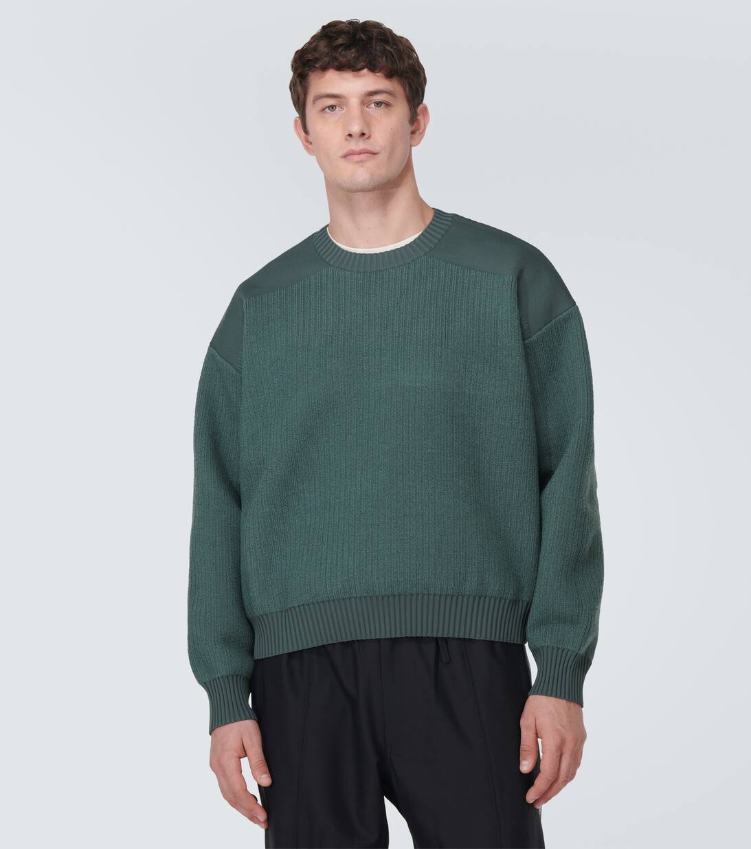 Rib Knit Sweatshirt in Green - Y 3 | Mytheresa