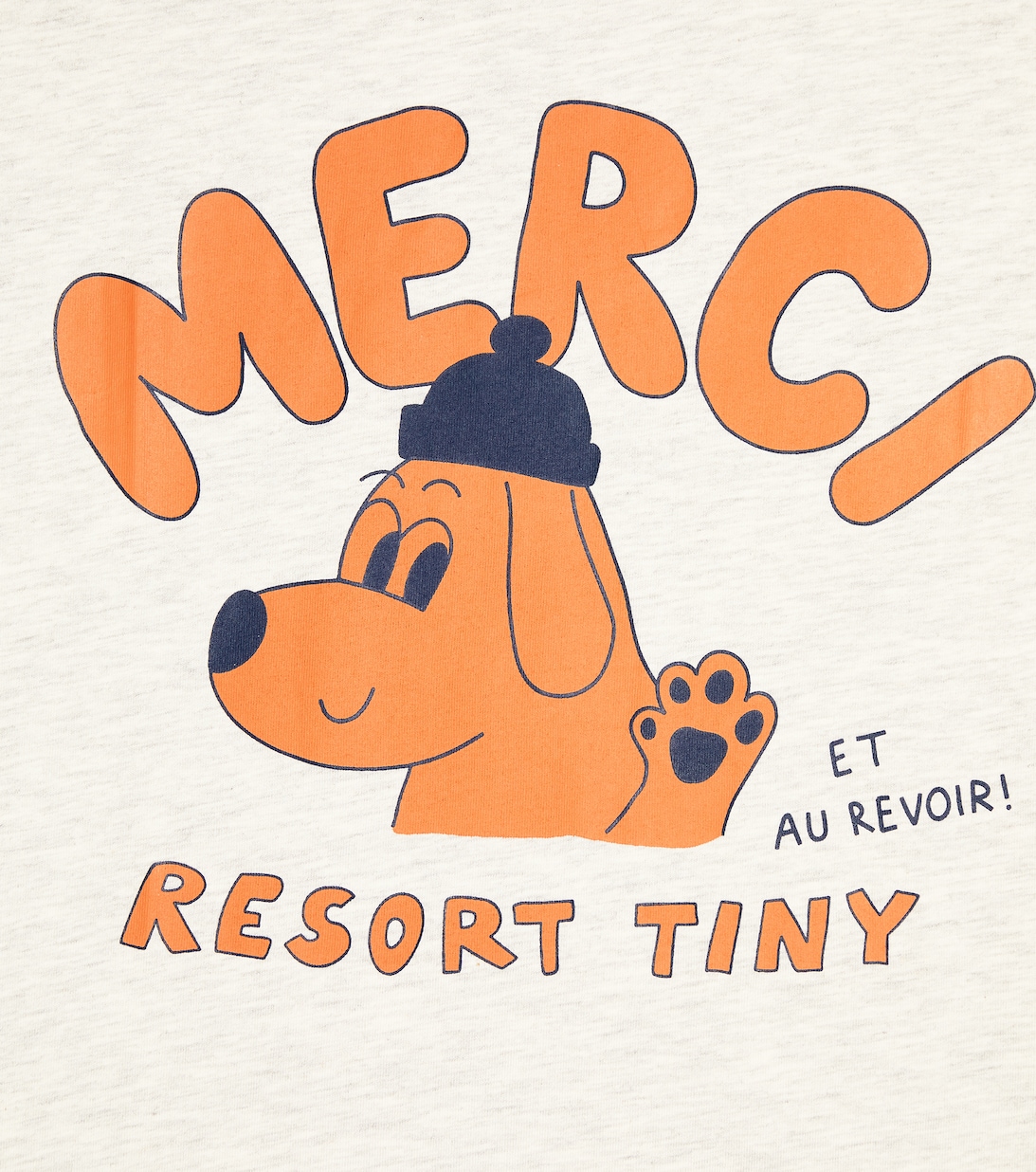 Merci Cotton Jersey T Shirt in Grey - Tinycottons | Mytheresa