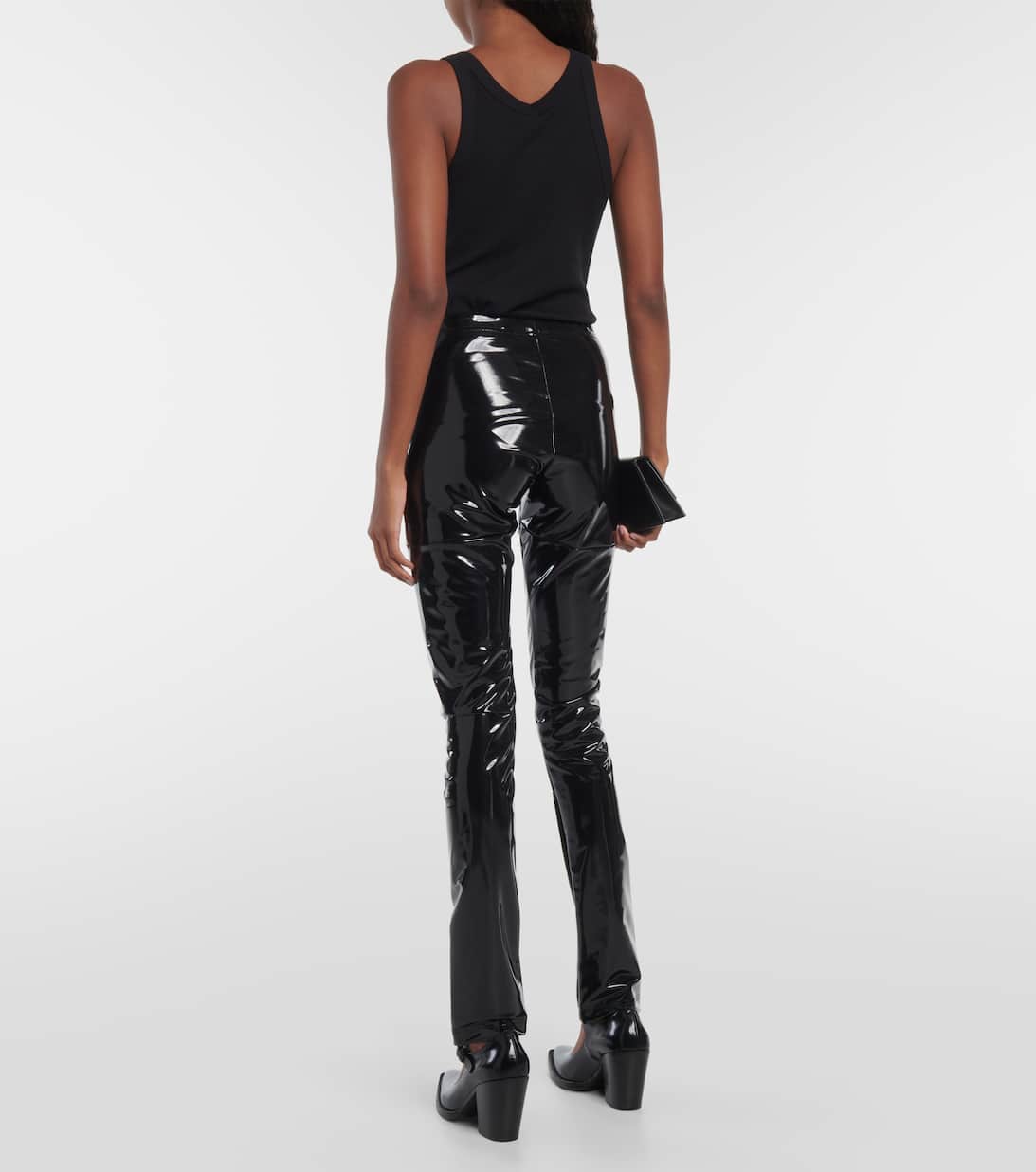 Vinyl Slim Pants in Black - Junya Watanabe | Mytheresa