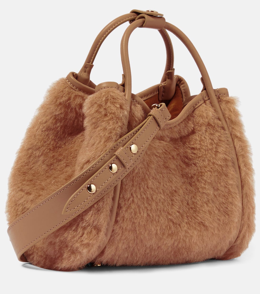 Marine Mini Teddy Tote Bag in Brown - Max Mara | Mytheresa