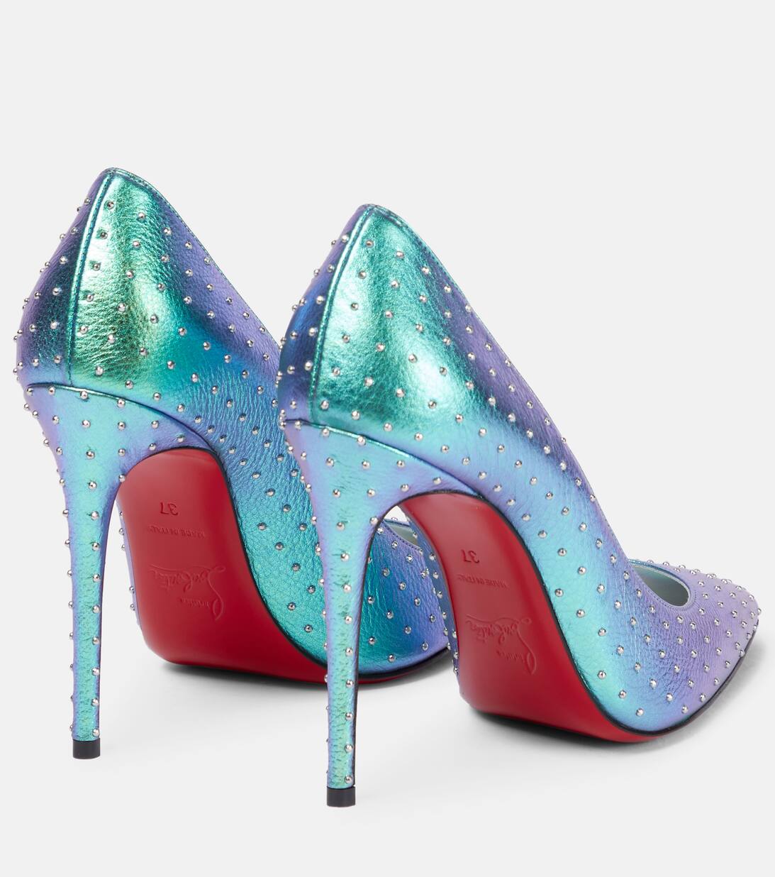Kate 100 Embellished Leather Pumps in Multicoloured - Christian ...