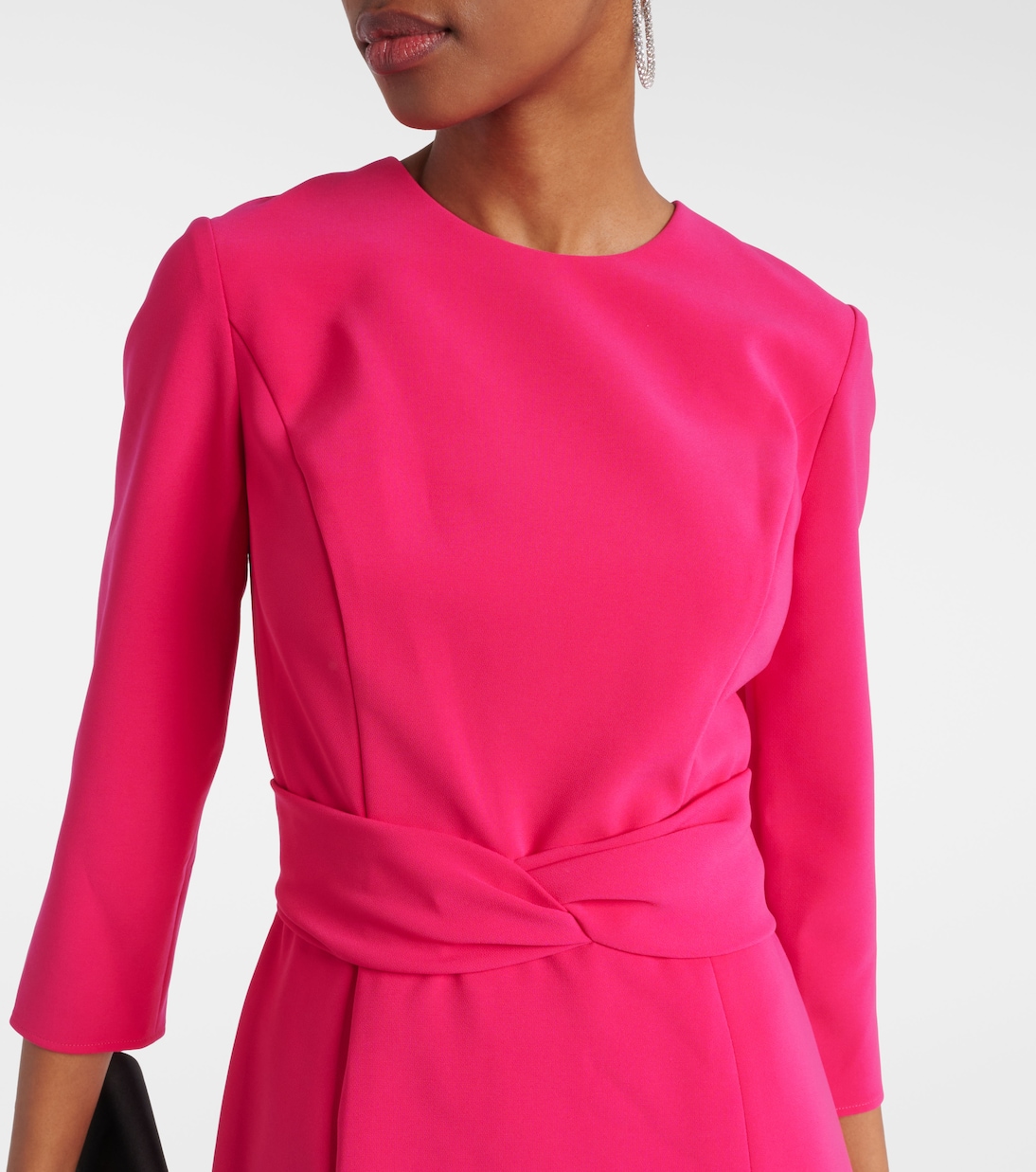 Crêpe midi dress in pink - Carolina Herrera | Mytheresa