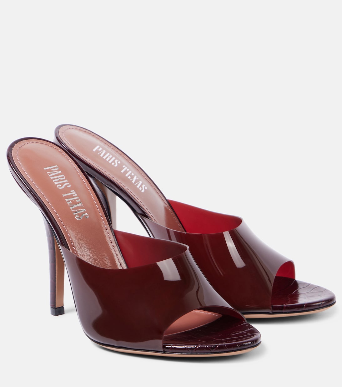 Jessica 105 PVC mules in burgundy - Paris Texas | Mytheresa
