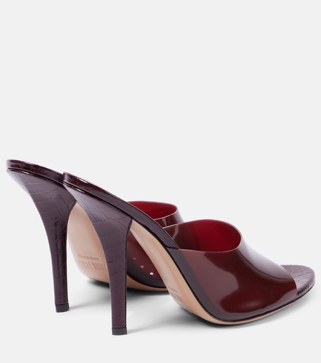 Jessica 105 PVC mules in burgundy - Paris Texas | Mytheresa