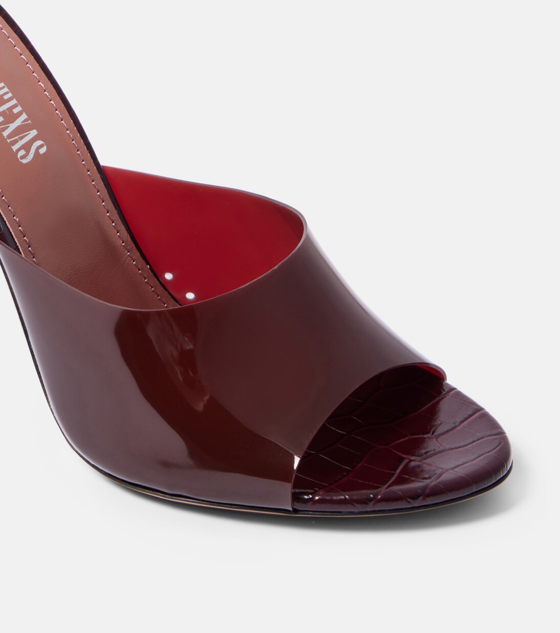 酒红色的Jessica 105 PVC材质穆勒鞋 - Paris Texas | Mytheresa美遴世