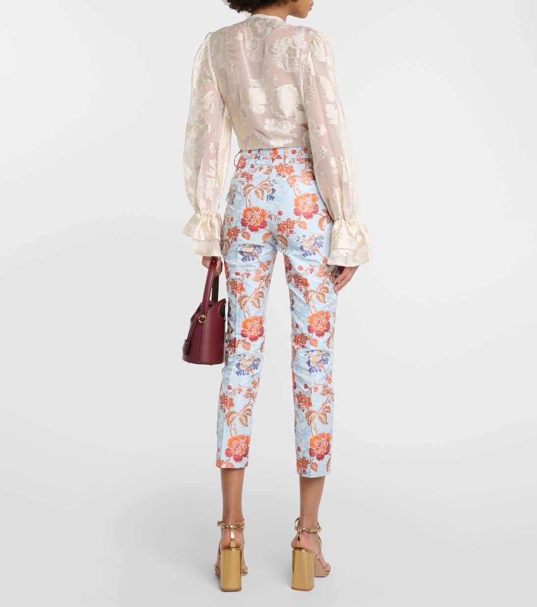 Floral jacquard pants in multicoloured - Etro | Mytheresa