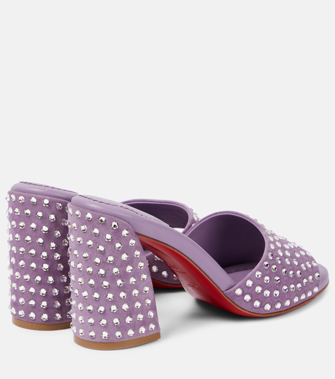 Jane embellished suede mules in purple - Christian Louboutin | Mytheresa