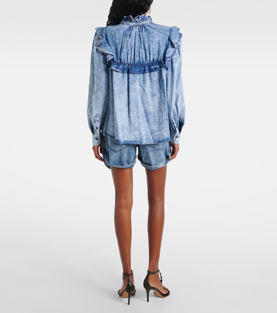 Idety ruffled shirt in blue - Marant Etoile | Mytheresa