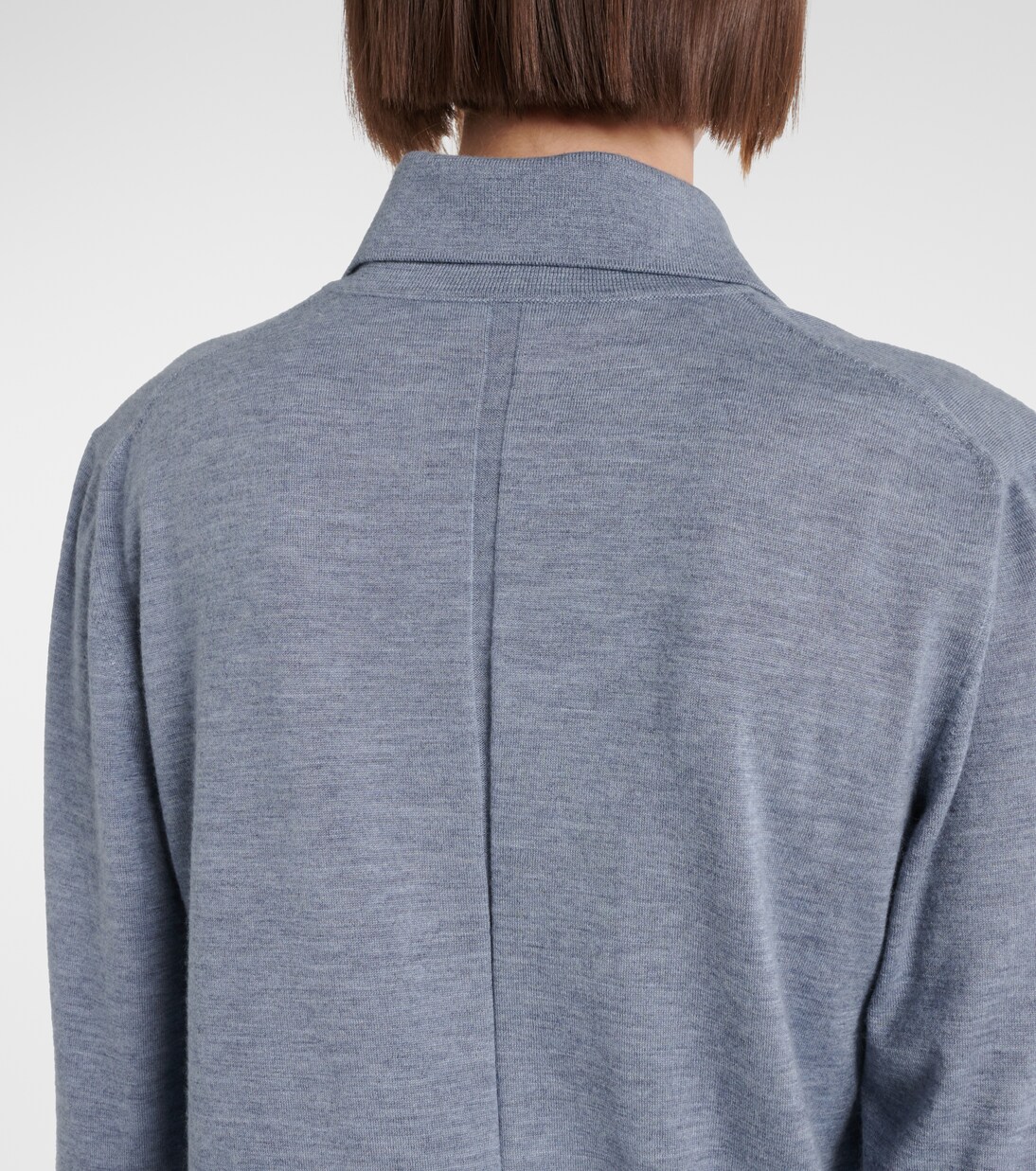 Harlette cashmere polo sweater in grey - The Row | Mytheresa