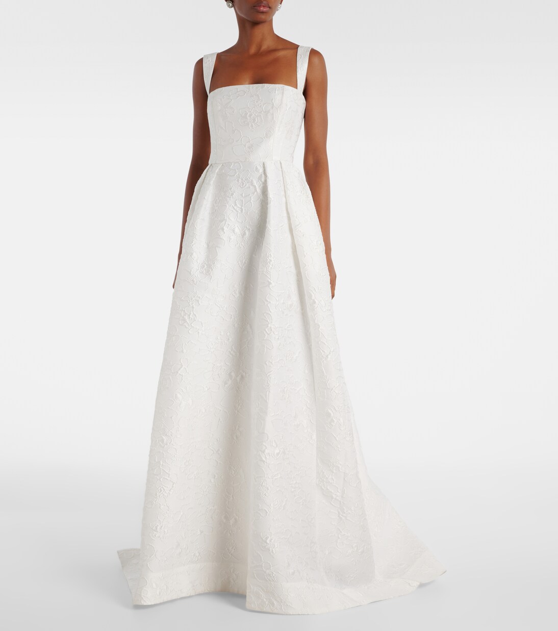 Bridal Esther brocade gown in white - Rebecca Vallance | Mytheresa