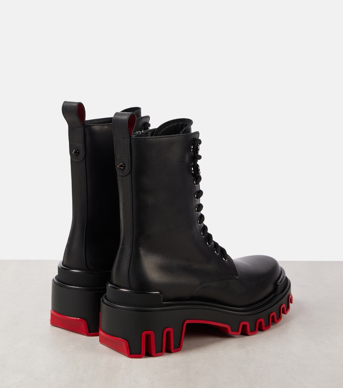 Dune Trott Alta leather combat boots in black - Christian Louboutin ...