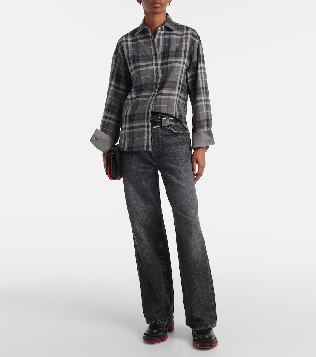 Dune Trott Alta leather combat boots in black - Christian Louboutin ...