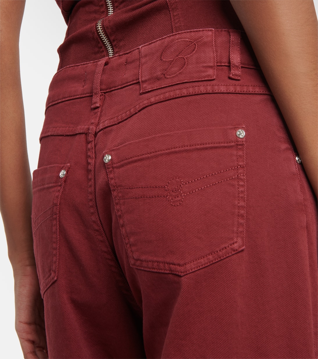 Mid-rise boyfriend jeans in red - Blumarine | Mytheresa