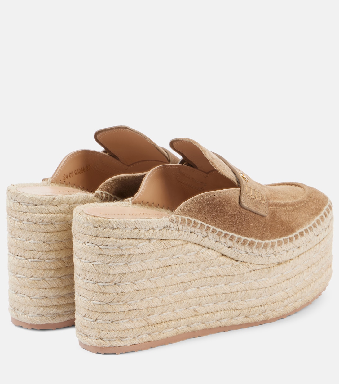 Suede espadrille wedges in beige - Gianvito Rossi | Mytheresa