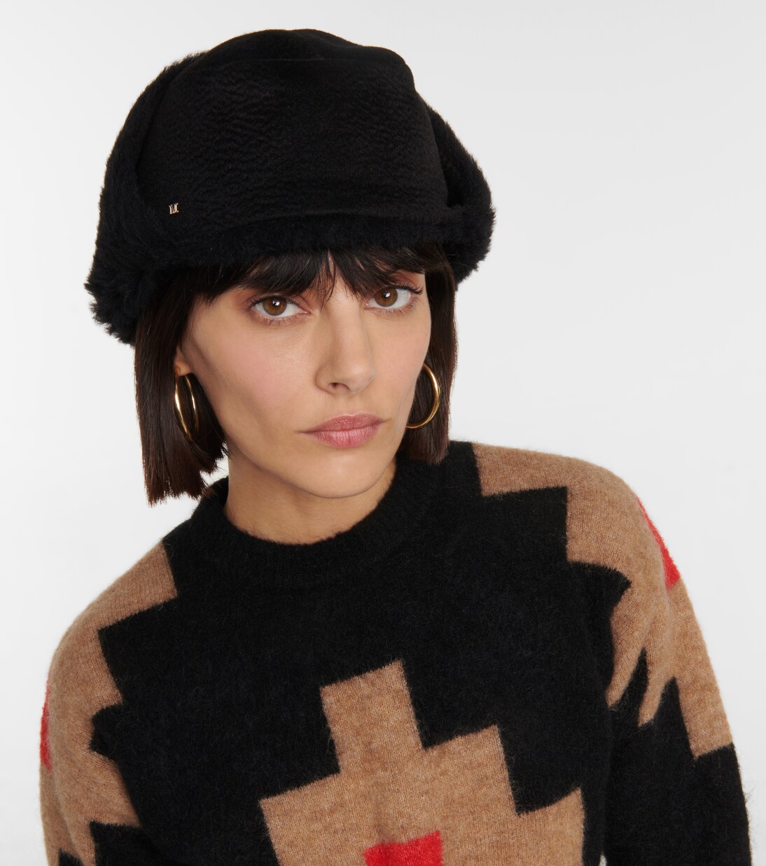 Eridan camel hair hat in black - Max Mara | Mytheresa