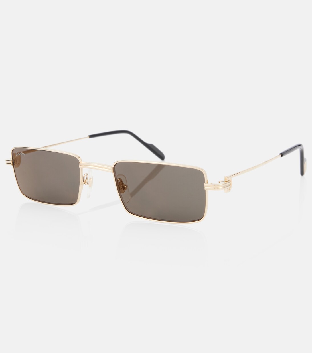 Première rectangular sunglasses in gold - Cartier Eyewear Collection ...