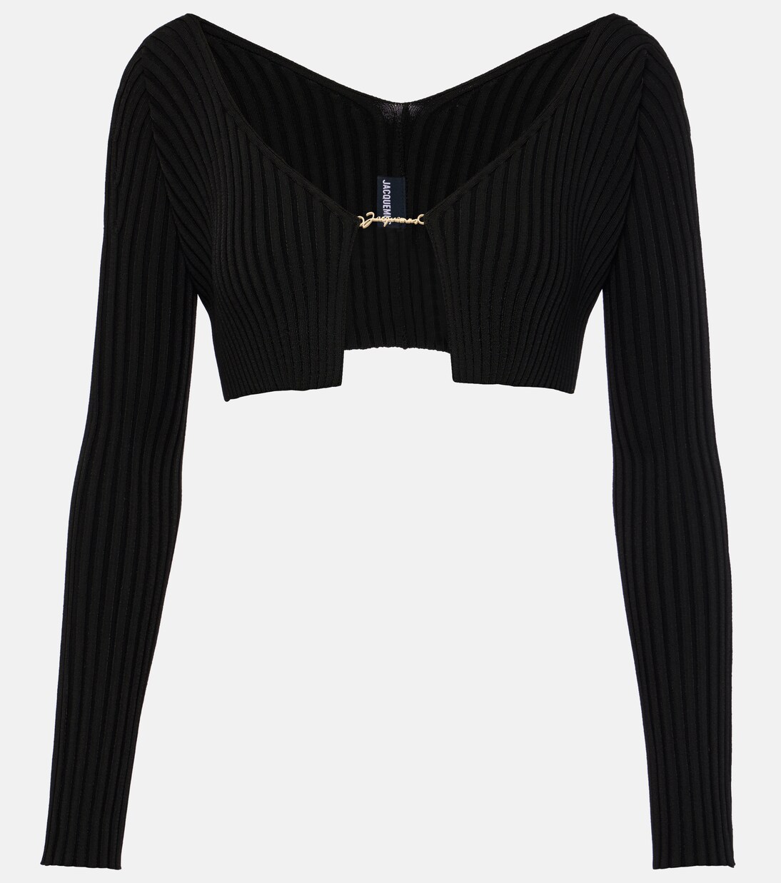 La Maille Pralù ribbed-knit cardigan in black - Jacquemus | Mytheresa