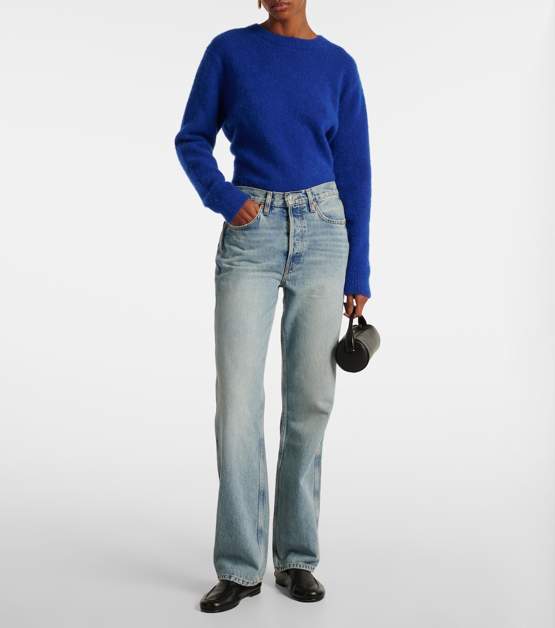 90s high-rise straight jeans in blue - Re Done | Mytheresa