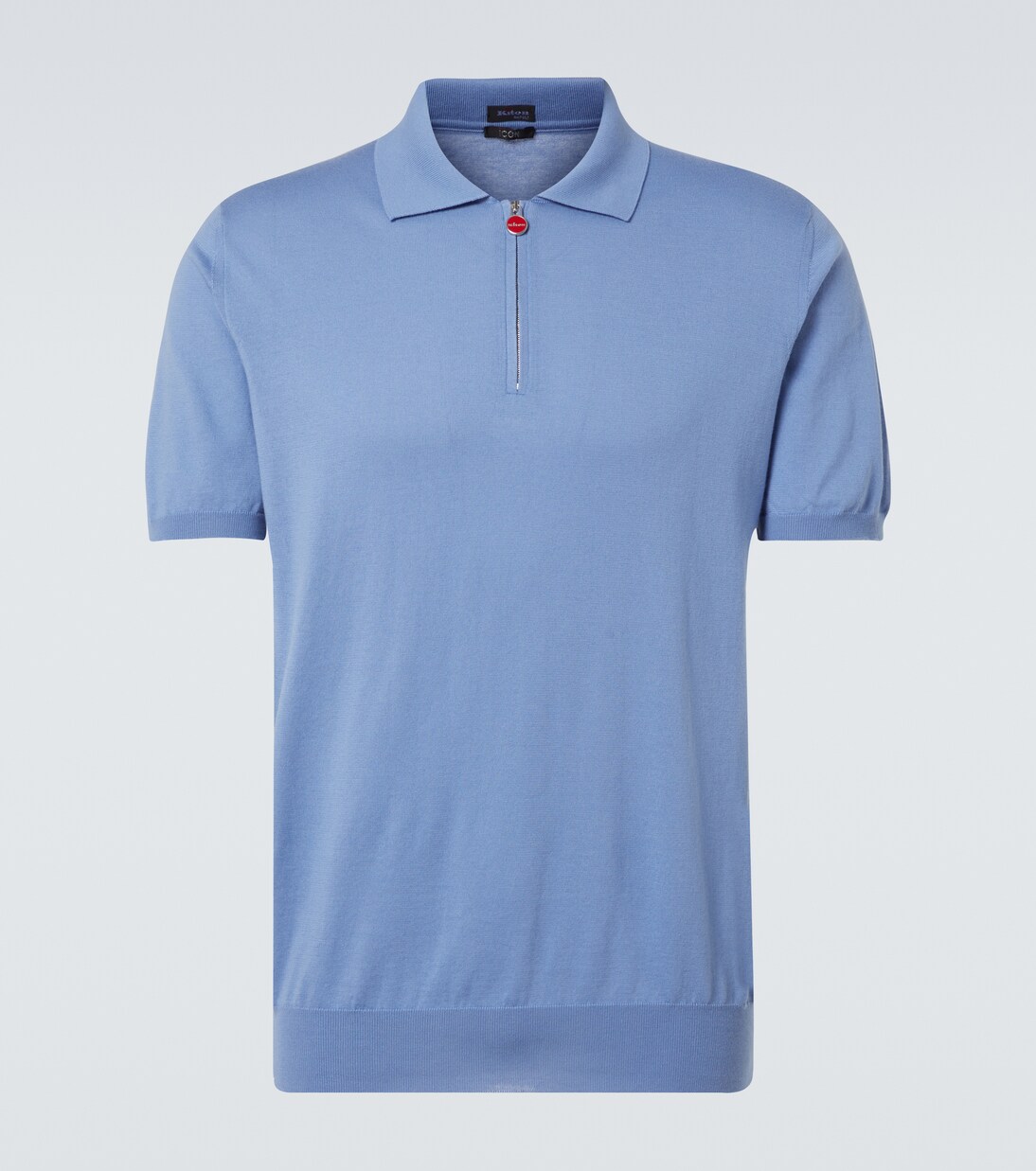 Cotton polo shirt in blue - Kiton | Mytheresa