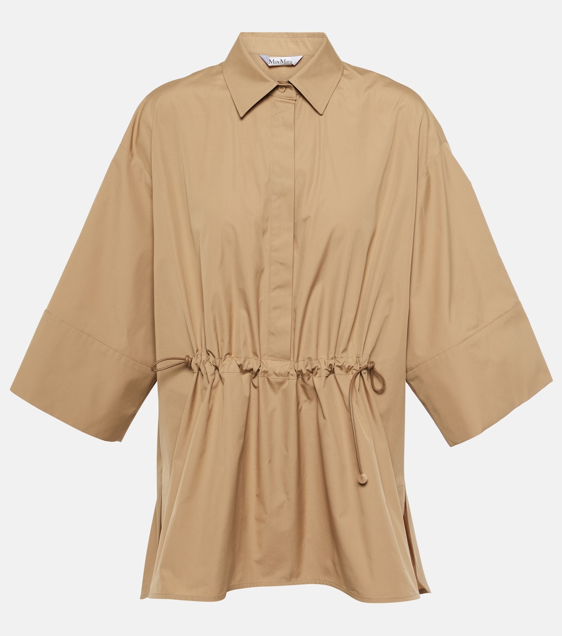 March cotton poplin shirt in beige - Max Mara | Mytheresa