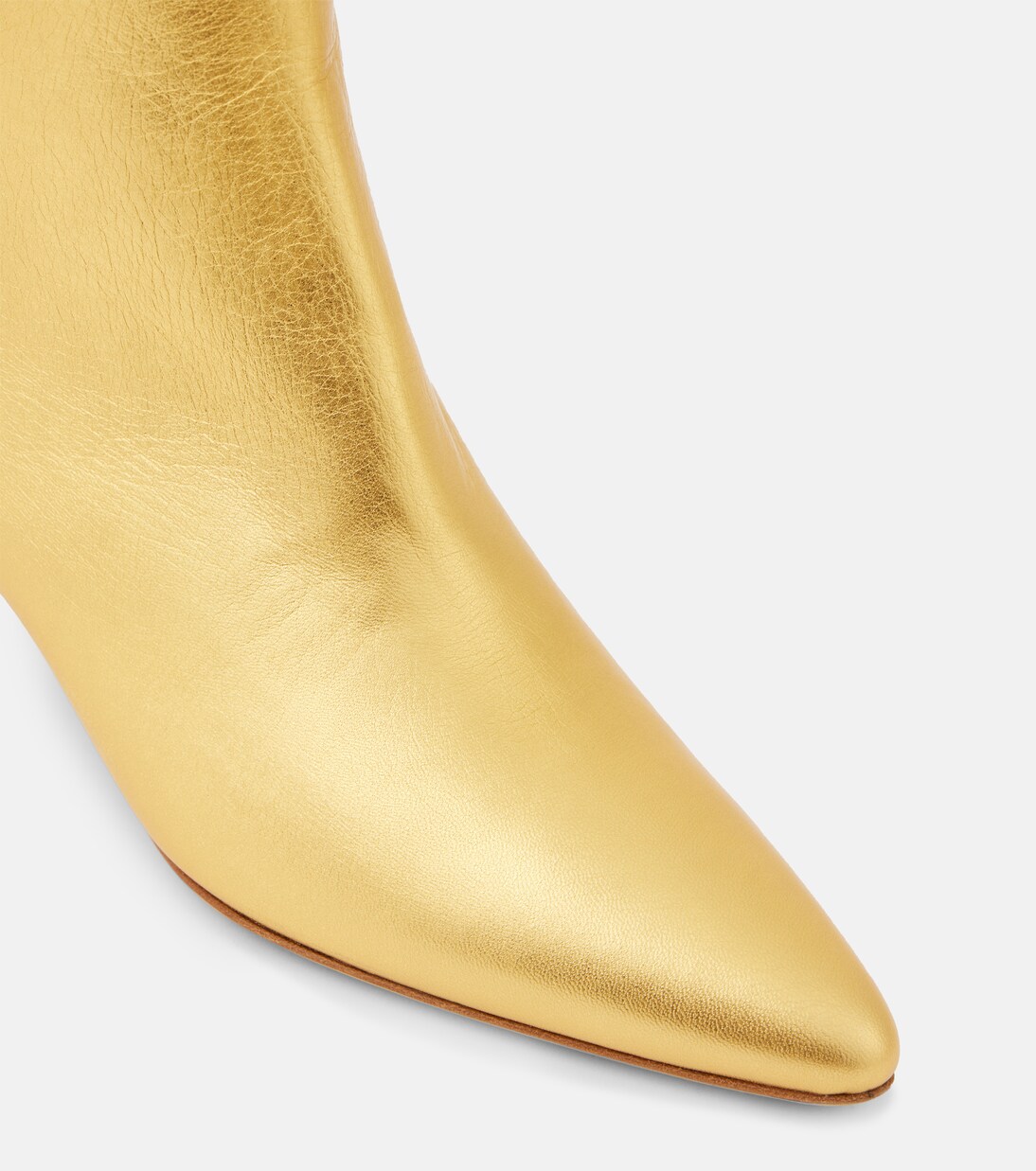 Clayton metallic leather ankle boots in gold - Gabriela Hearst | Mytheresa