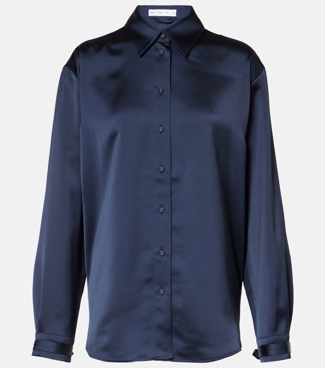 Camisa Raven de satén en azul - Proenza Schouler | Mytheresa