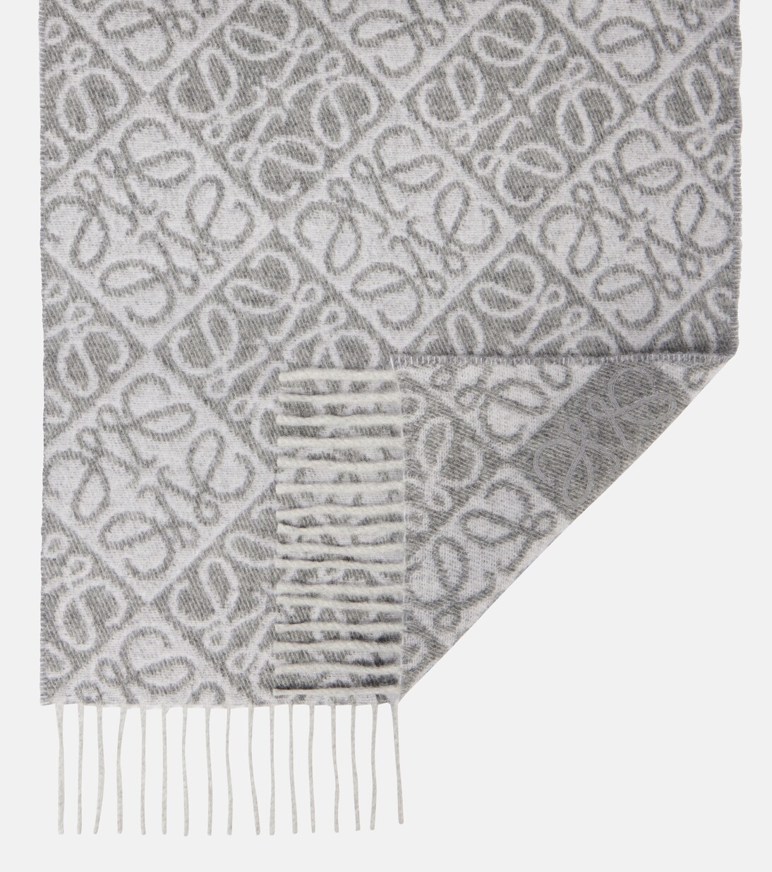 Anagram wool and cashmere scarf in grey - Loewe | Mytheresa