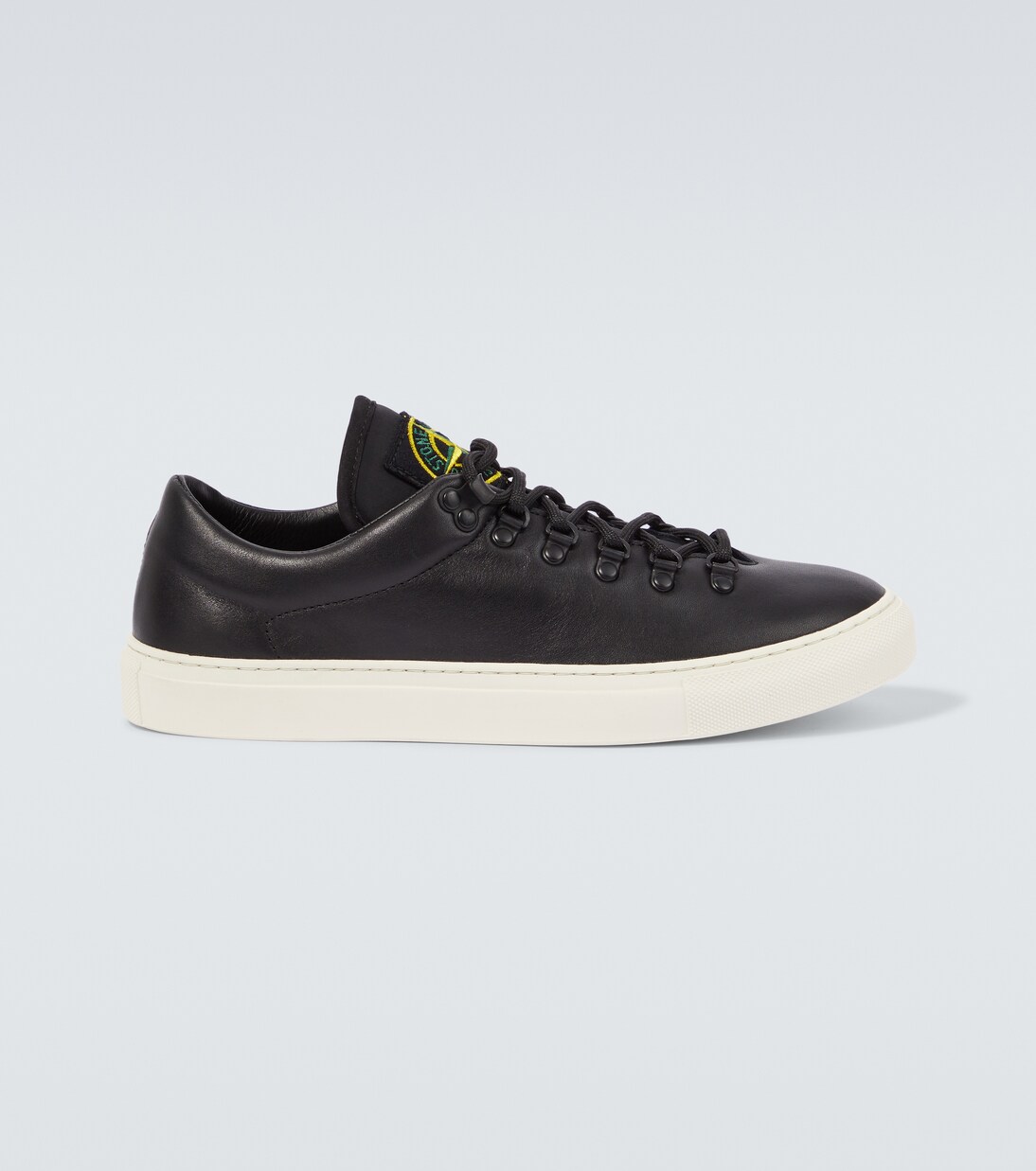 Compass leather sneakers in black - Stone Island | Mytheresa