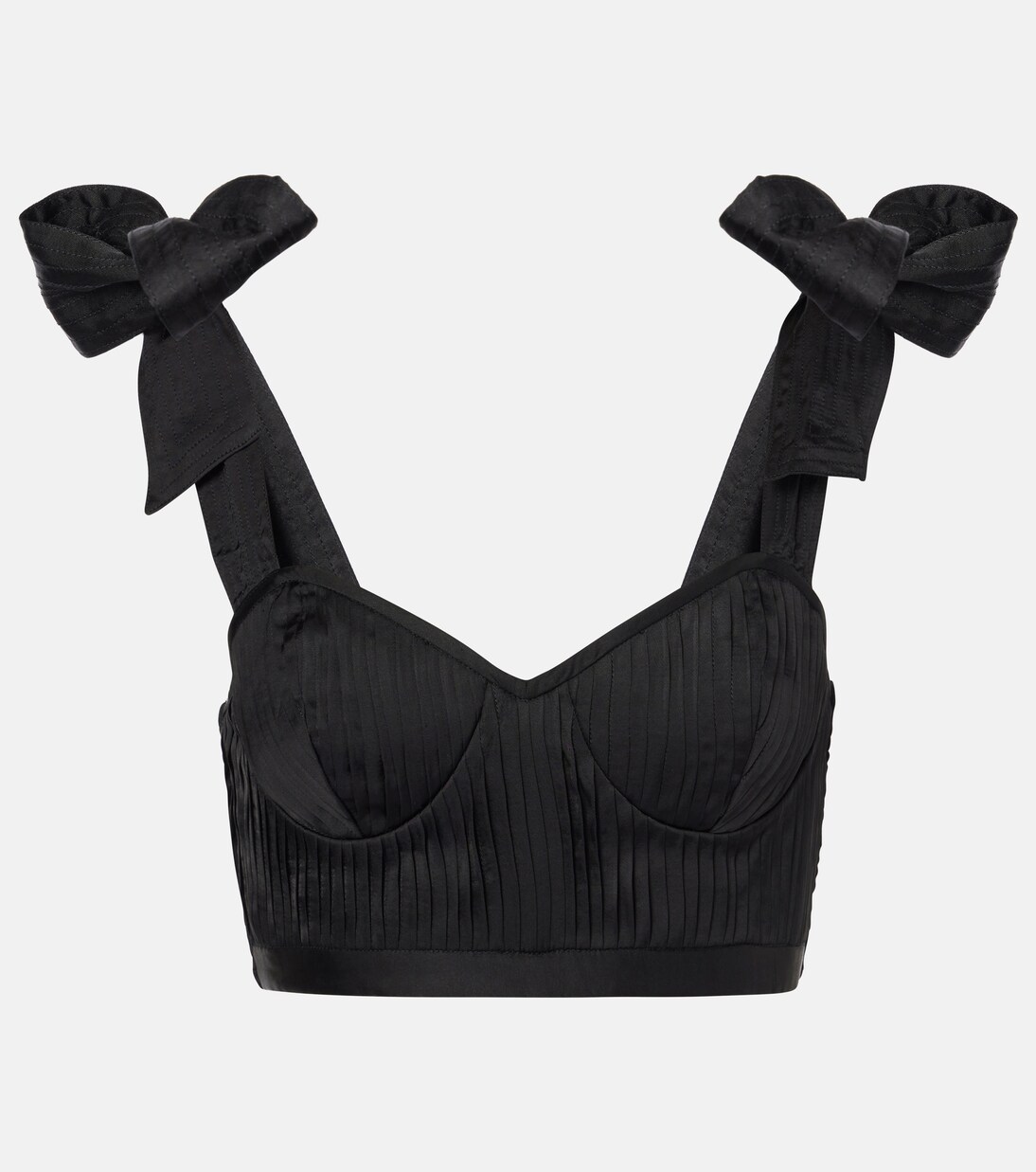 Carla halterneck crop top in black - Poupette St Barth | Mytheresa