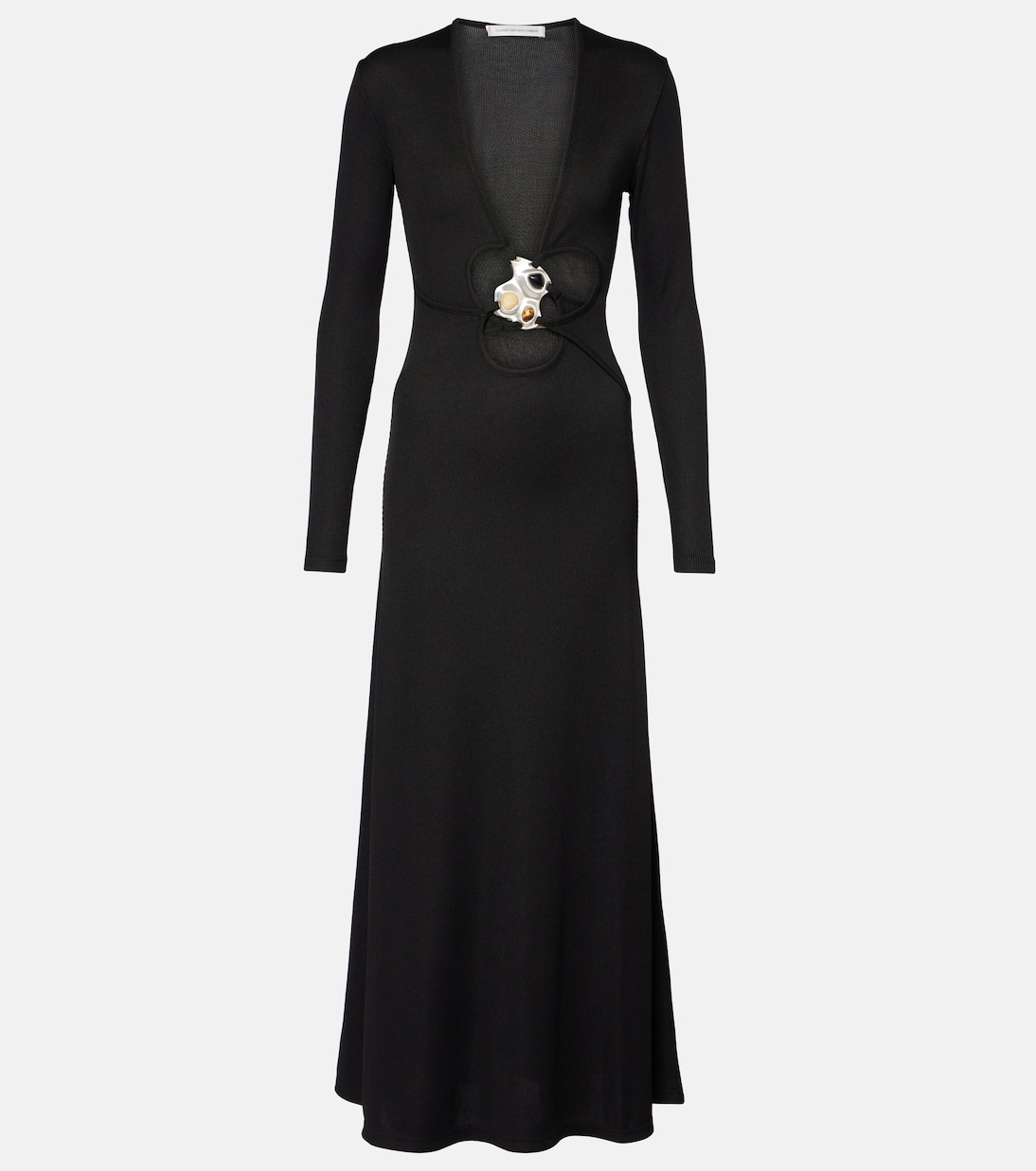 Robe longue Trio Stone en noir – Christopher Esber | Mytheresa