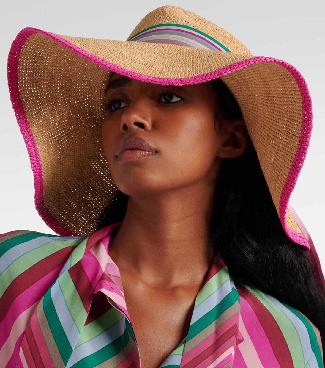The Bold Edition VLogo sun hat in beige - Valentino | Mytheresa