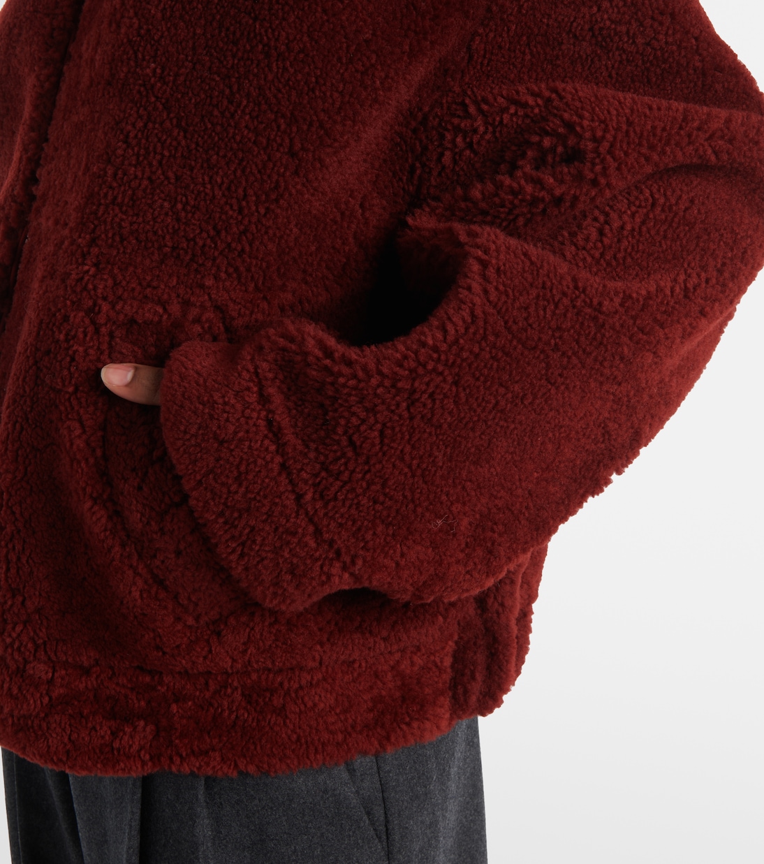 Shearling jacket in red - Brunello Cucinelli | Mytheresa