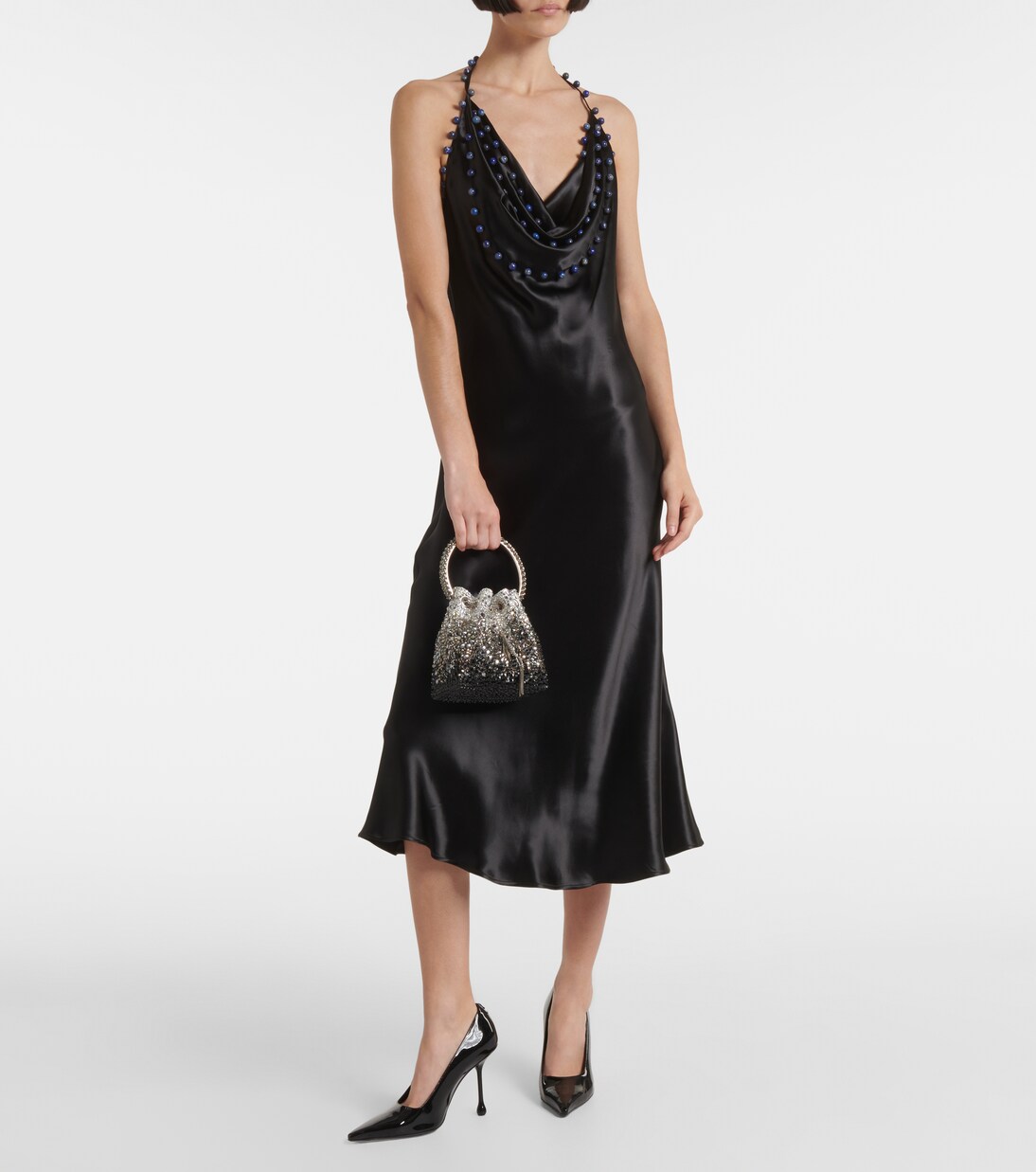 Bon Bon embellished bucket bag in black - Jimmy Choo | Mytheresa