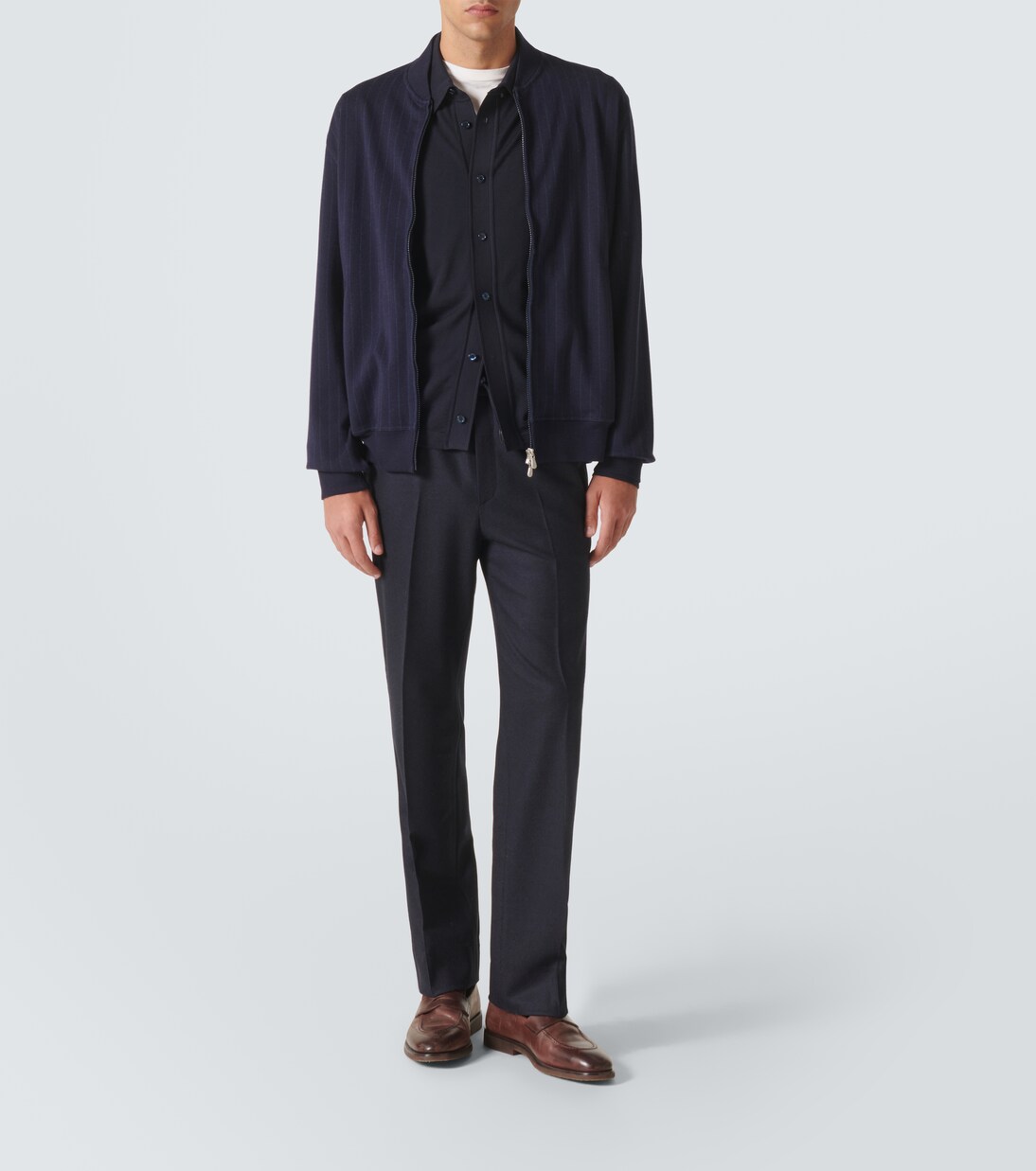 Wool shirt in blue - Brioni | Mytheresa