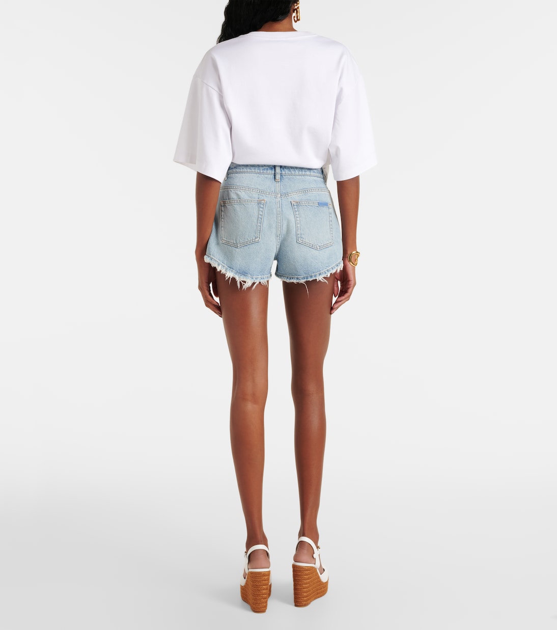 High-rise denim shorts in blue - Dolce Gabbana | Mytheresa