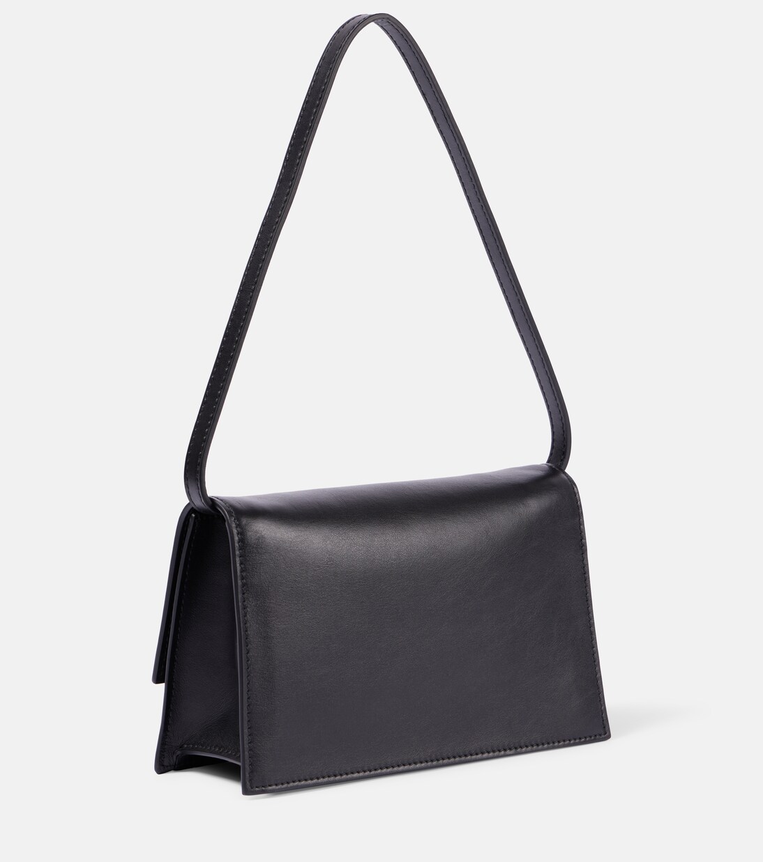 Folder Mini leather shoulder bag in black - Coperni | Mytheresa