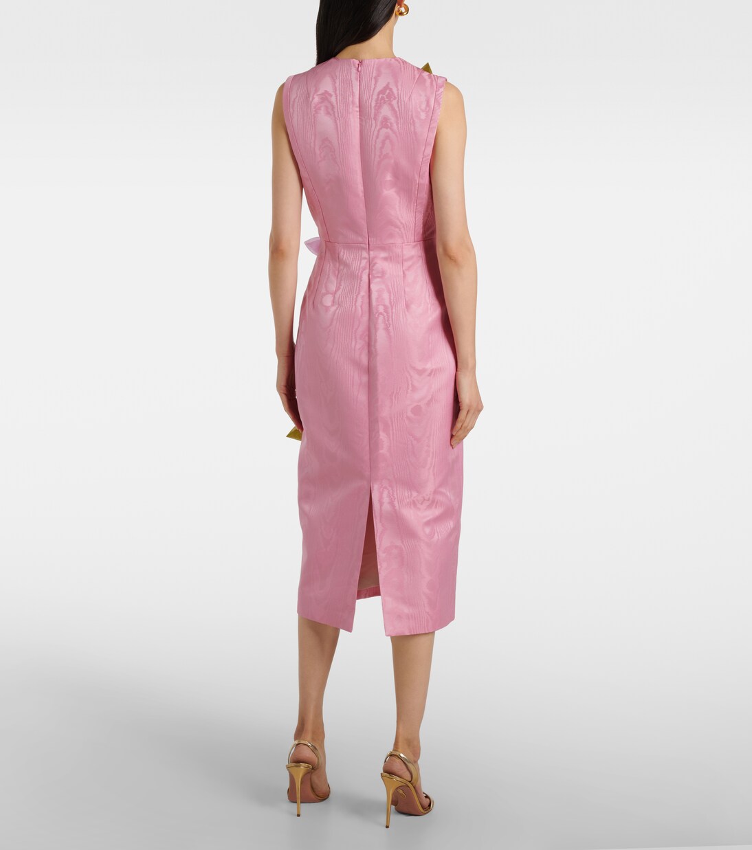 Cappia floral-appliqué midi dress in pink - Emilia Wickstead | Mytheresa