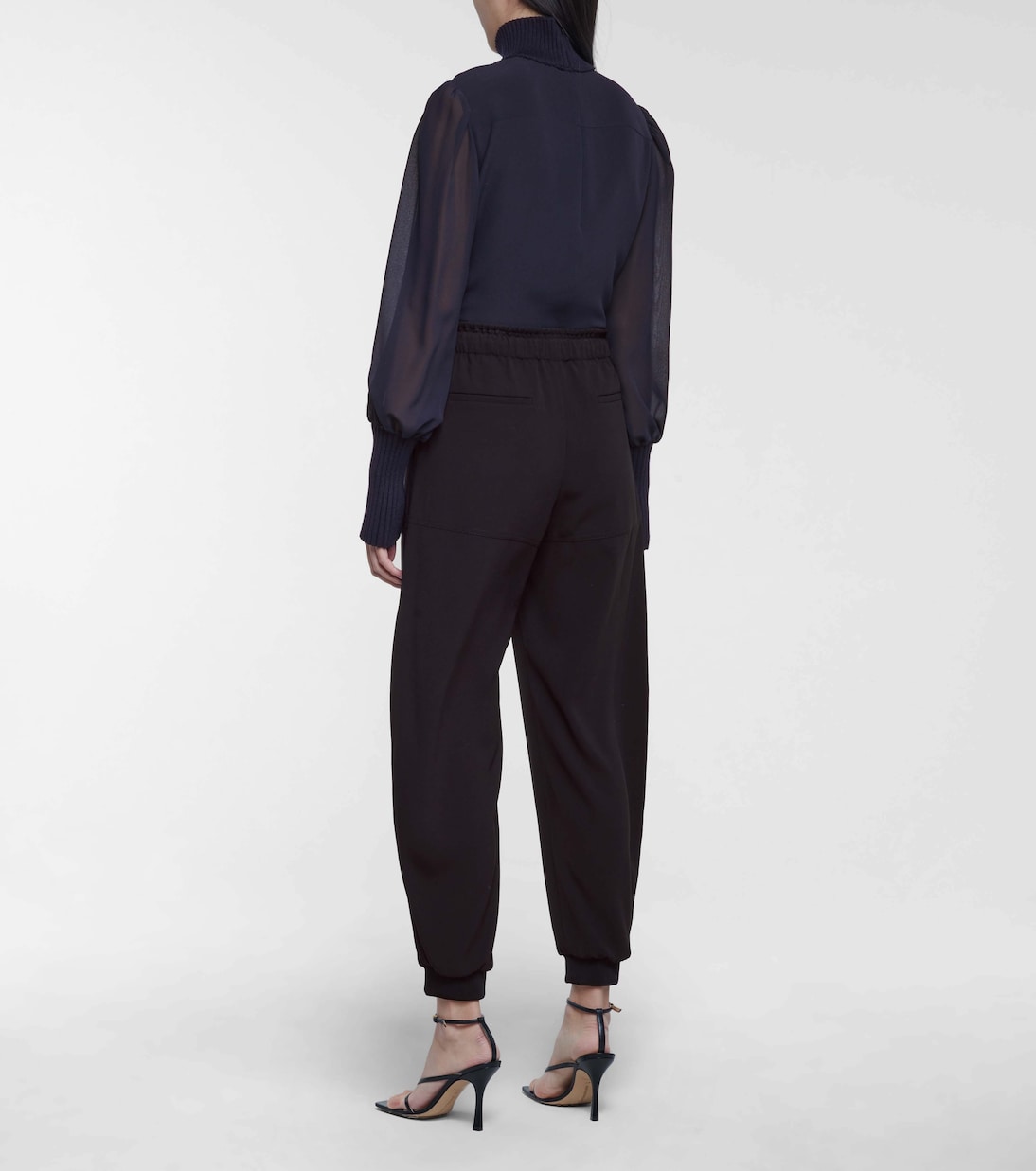 High-rise tapered pants in black - Chloe | Mytheresa
