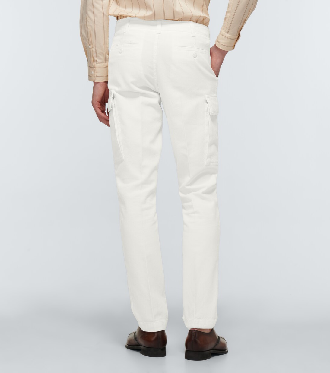 Cotton dobby cargo pants in white - Ralph Lauren Purple Label | Mytheresa