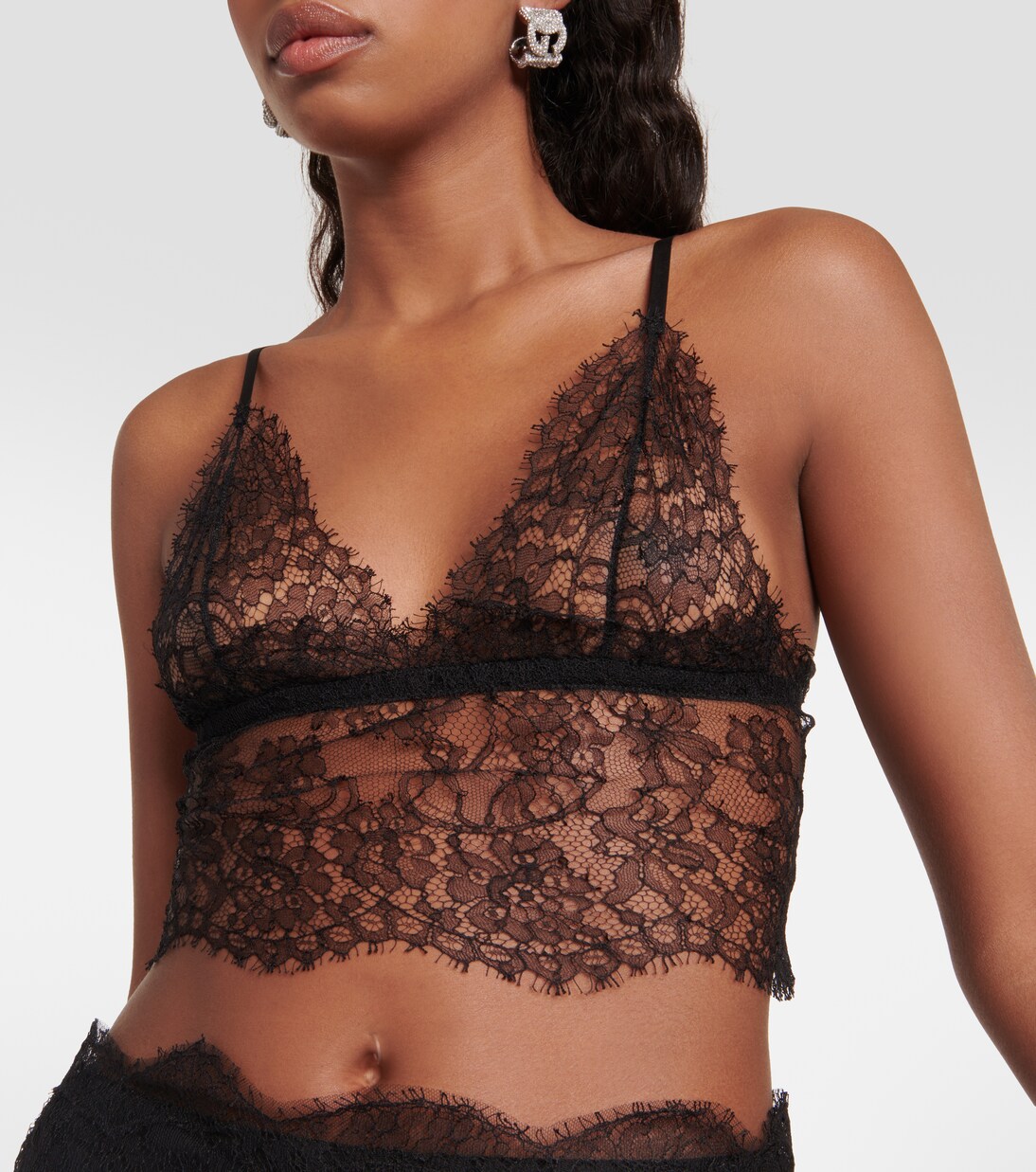 Lace Top In Black Dolce Gabbana Mytheresa