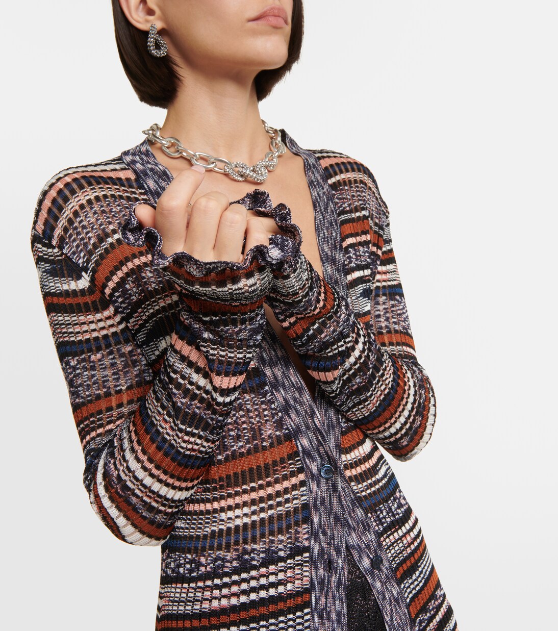 Ribbed-knit striped cardigan in multicoloured - Missoni | Mytheresa