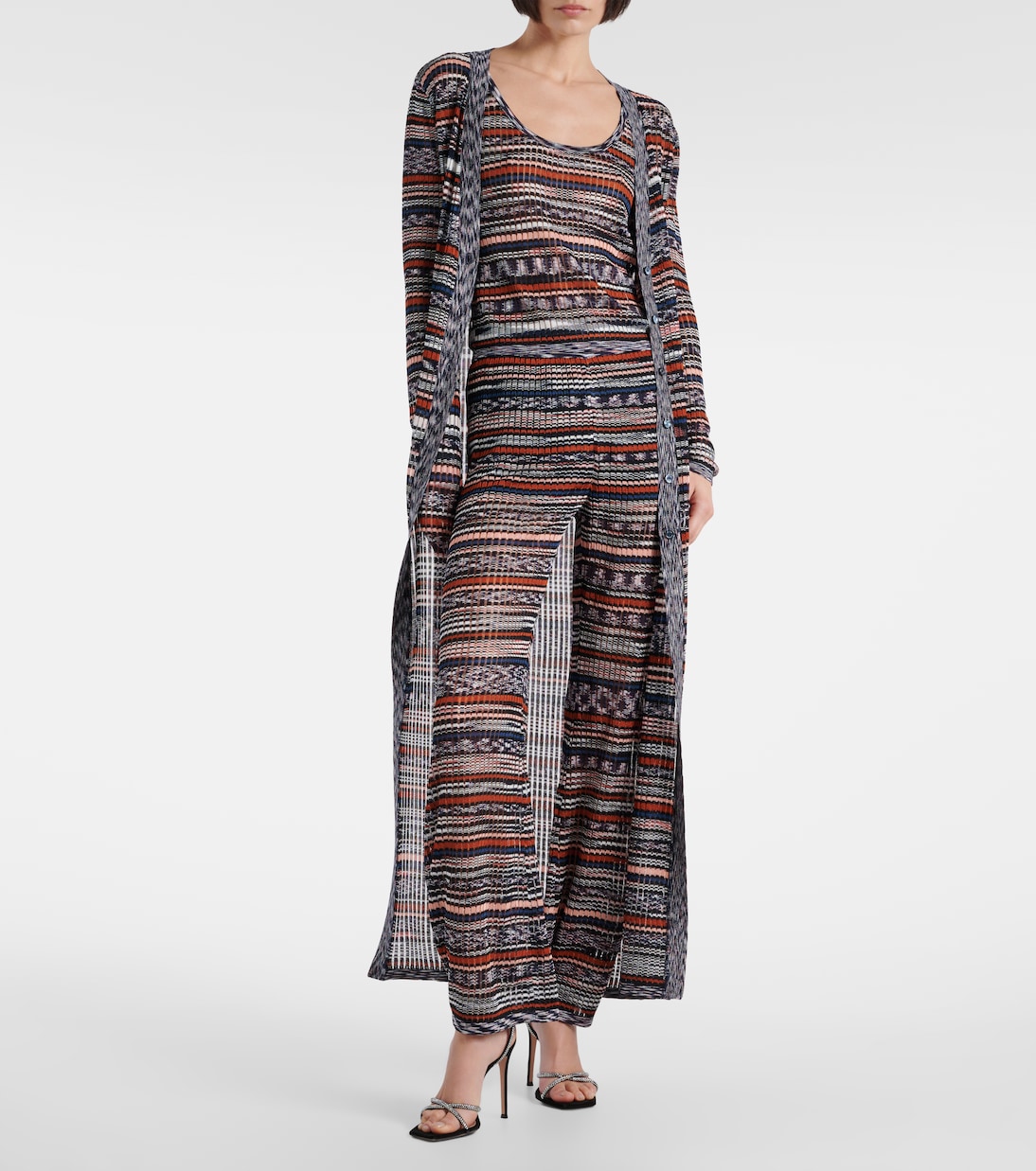 Ribbed-knit striped cardigan in multicoloured - Missoni | Mytheresa